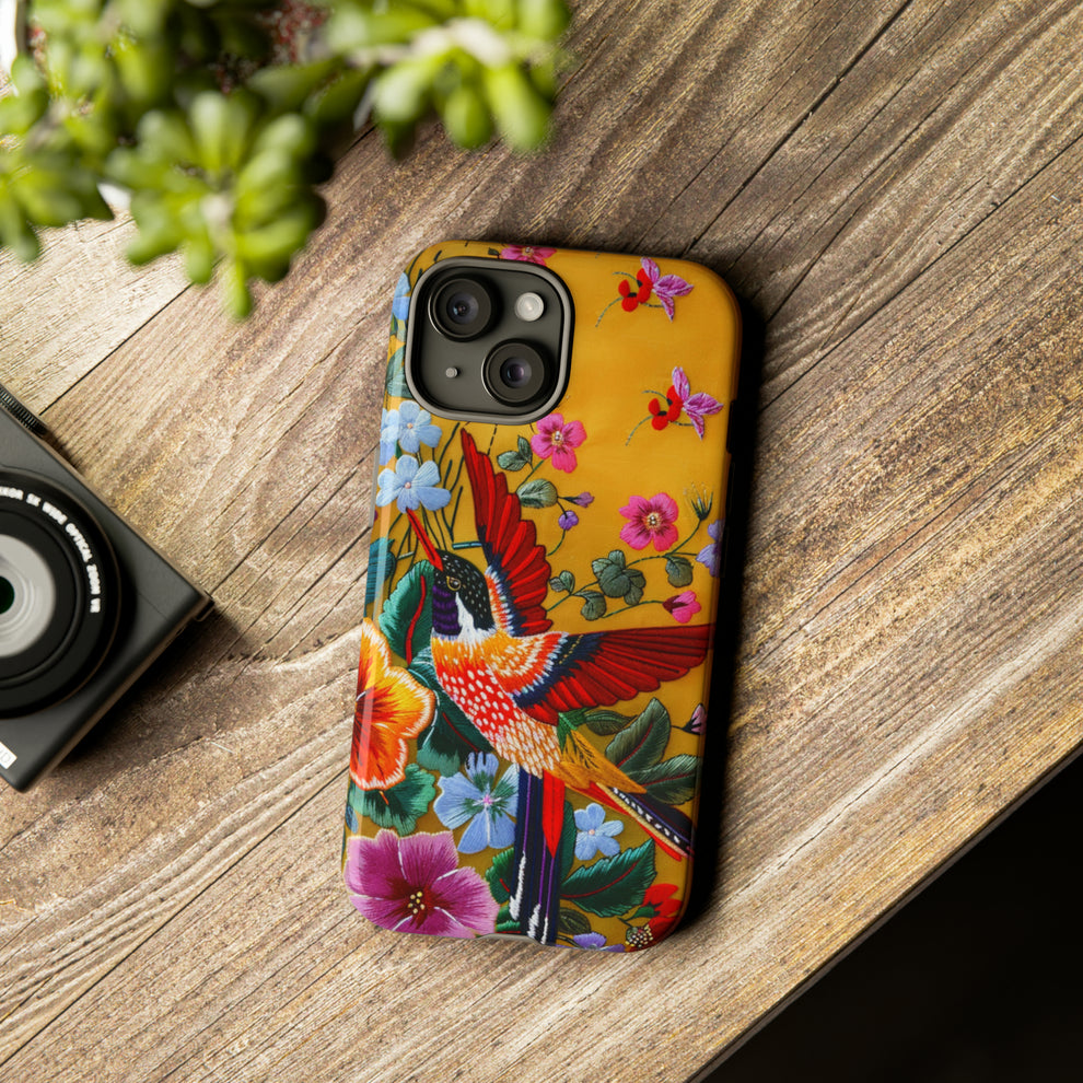 Mexican Style Embroidery Hummingbird Phone Case for iPhone 15, 14, Pro ...